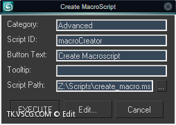 宏脚本生成器 - Macroscript Creator - CG工具箱