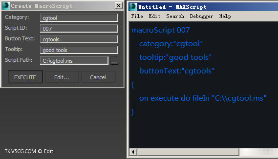 宏脚本生成器 - Macroscript Creator - CG工具箱